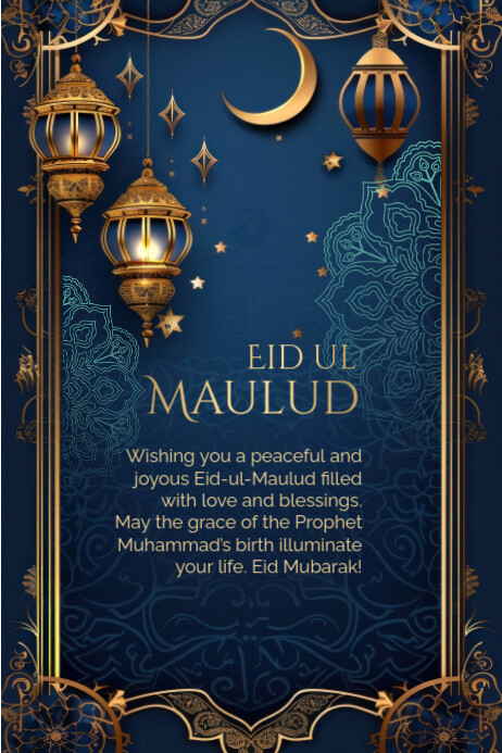 Plantilla de Joyful Eid Ul Maulud Poster | PosterMyWall