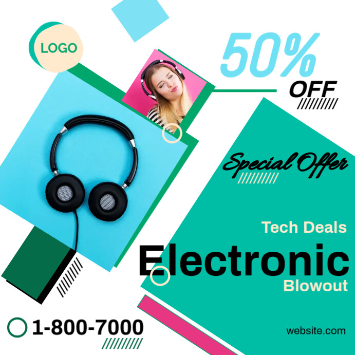 Joyful Electronic Blowout Instagram Post Template | PosterMyWall