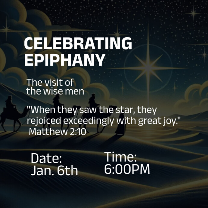 Copy of Joyful Epiphany Celebration Instagram Post | PosterMyWall