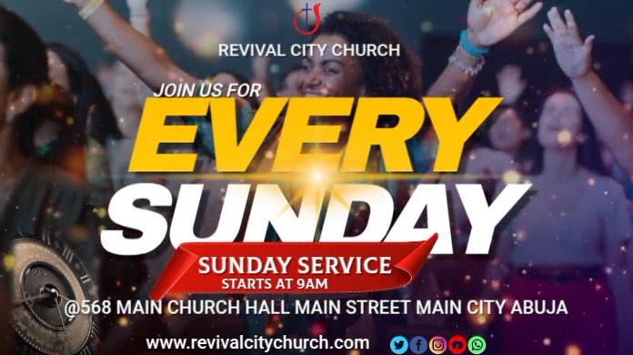 Copy of Joyful Every Sunday Service Twitter Post | PosterMyWall