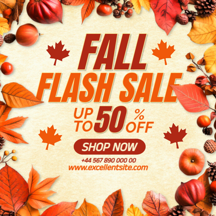 Copy of Joyful Fall Flash Sale Instagram Post | PosterMyWall