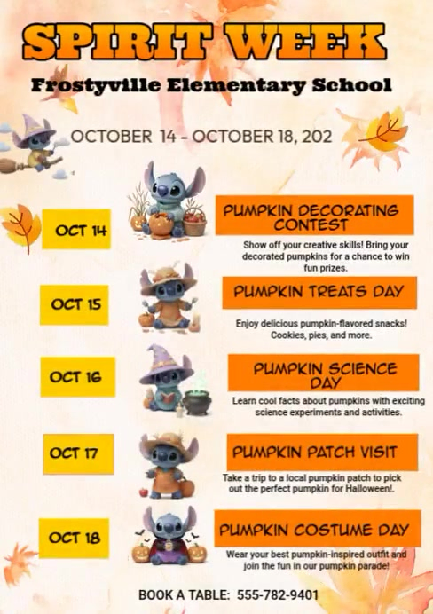 Plantilla de Joyful Fall Spirit Week | PosterMyWall