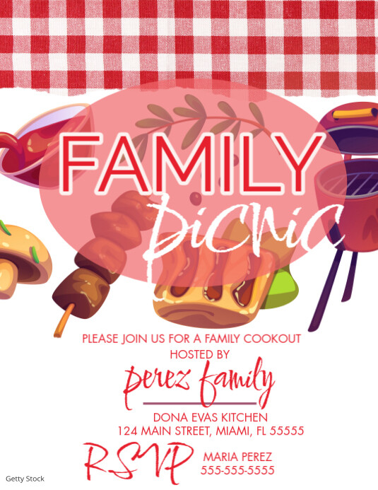 Joyful Family Picnic Cook Out Flyer (us Letter) Template | PosterMyWall