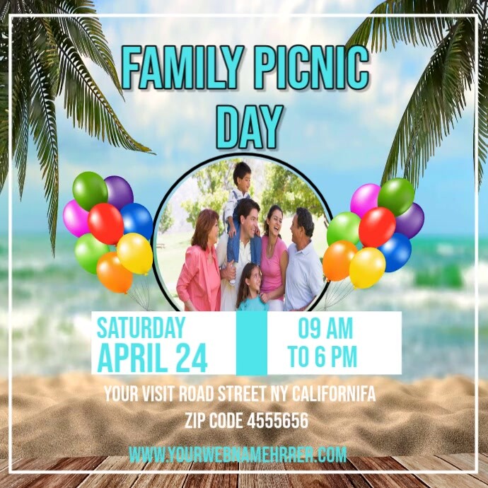 Joyful Family Picnic Day Instagram Post Templat | PosterMyWall