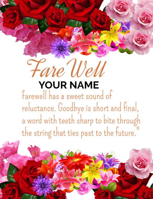Joyful Farewell Flyer (us Letter) Template | PosterMyWall