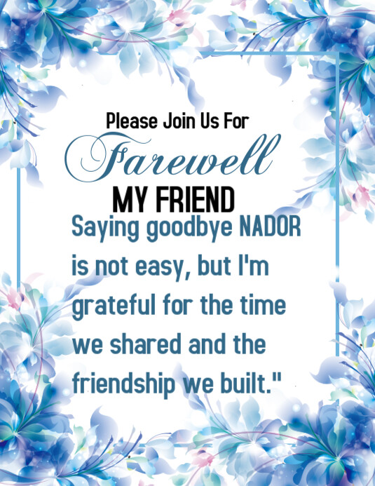 Copy of Joyful Farewell Party Poster Flyer (us Letter) | PosterMyWall