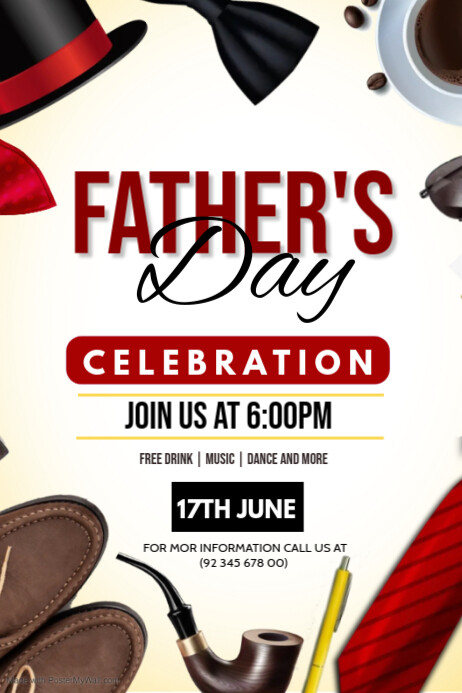 Joyful Father Day Celebration Poster Template | PosterMyWall