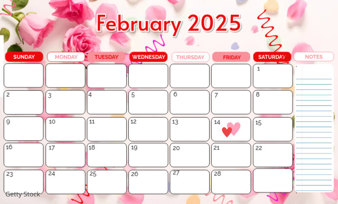 Joyful February Calendar Template | PosterMyWall