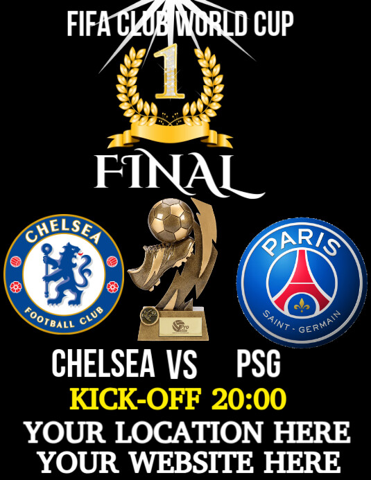 Joyful Fifa Football Final Match Poster Flyer (us Letter) Templat ...
