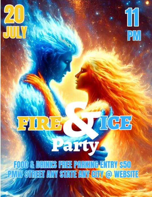 Copy of Joyful Fire And Ice Party Flyer (us Letter) | PosterMyWall