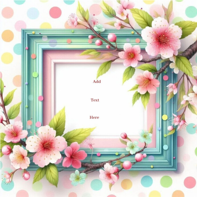 Joyful Floral Background Template Instagram Post | PosterMyWall