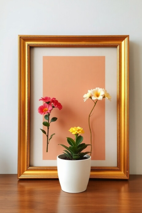 Joyful Flower Frame Poster Template | PosterMyWall