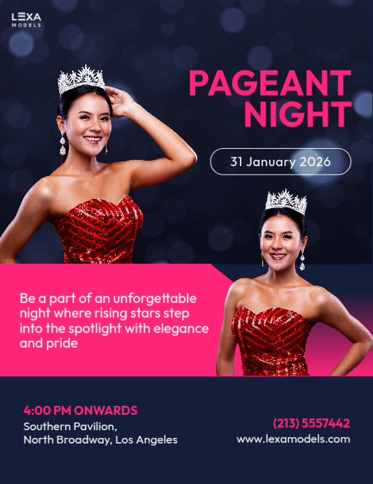 Joyful Flyer Pageant Typographic Women Gala Template | PosterMyWall