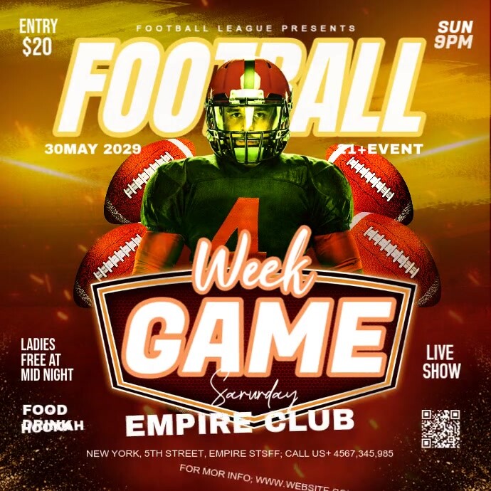 Copy of Joyful Football Week Game Instagram Post | PosterMyWall