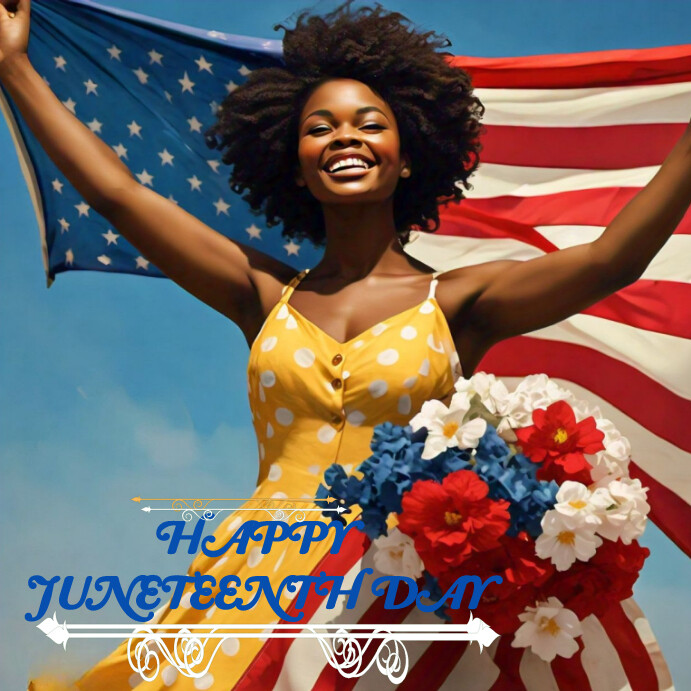 Joyful Freedom Day Instagram Post flyer templ Template | PosterMyWall