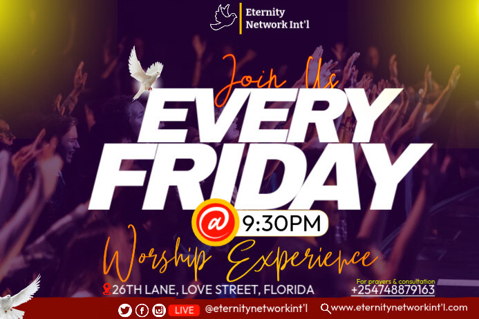 Copy of Joyful Friday Worship Experience Poster | PosterMyWall