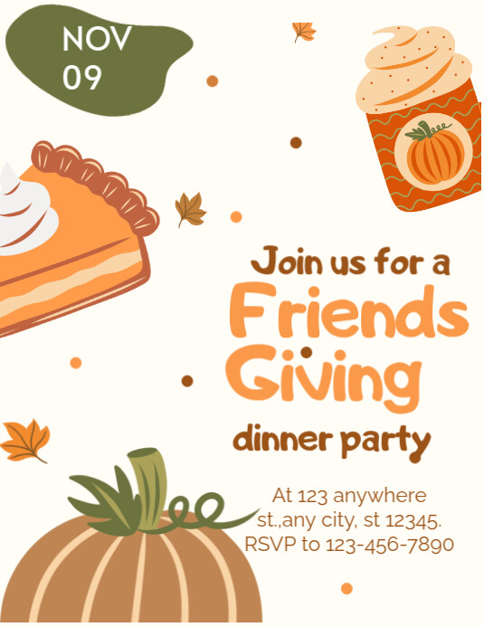 Joyful Friend Giving Flyer (us Letter) Template | PosterMyWall