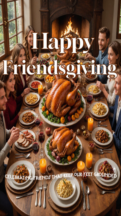Joyful Friendsgiving Poster Digital Display (9:16) Template | PosterMyWall
