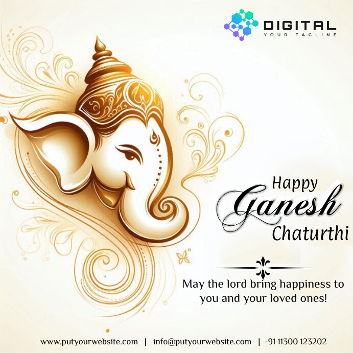 Joyful Ganesh Chaturthi Instagram Post Template | PosterMyWall