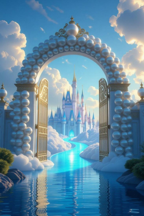 Joyful Gateway To Fairytale Castle Poster Template | PosterMyWall