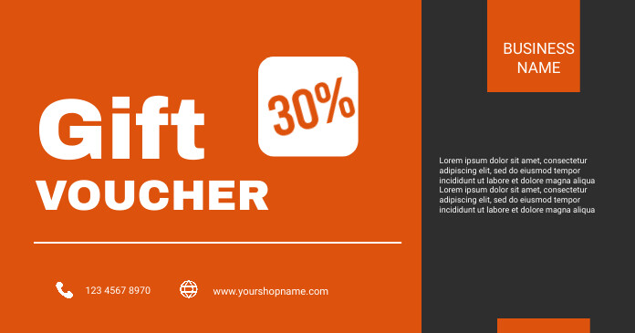 Joyful Gift Voucher Facebook Shared Image Template | PosterMyWall