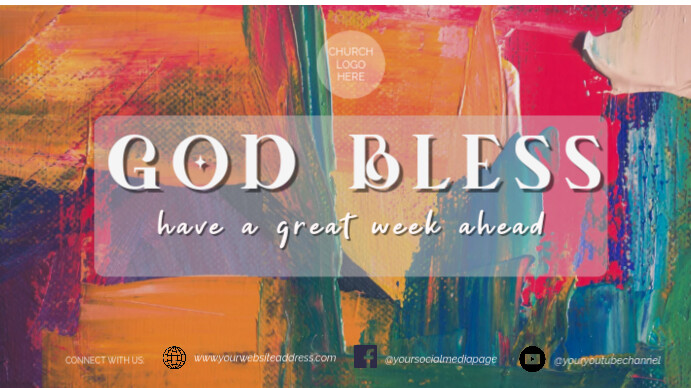 Copy of Joyful God Bless Digital Display (16:9) | PosterMyWall