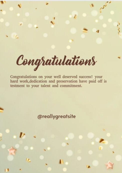 Plantilla de Joyful Gold A4 | PosterMyWall