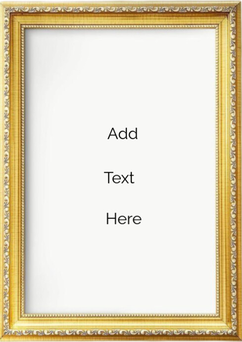 Plantilla de Joyful Gold Frame A4 | PosterMyWall