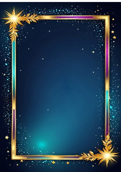 Joyful Gold Frame A4 Template | PosterMyWall