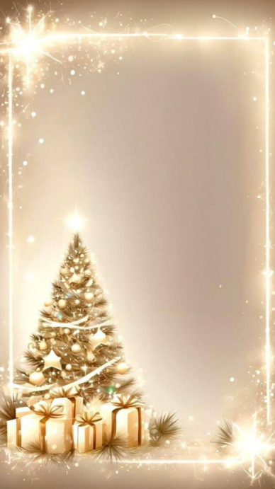 Joyful Golden Christmas Tree Frame Instagram Story Template | PosterMyWall
