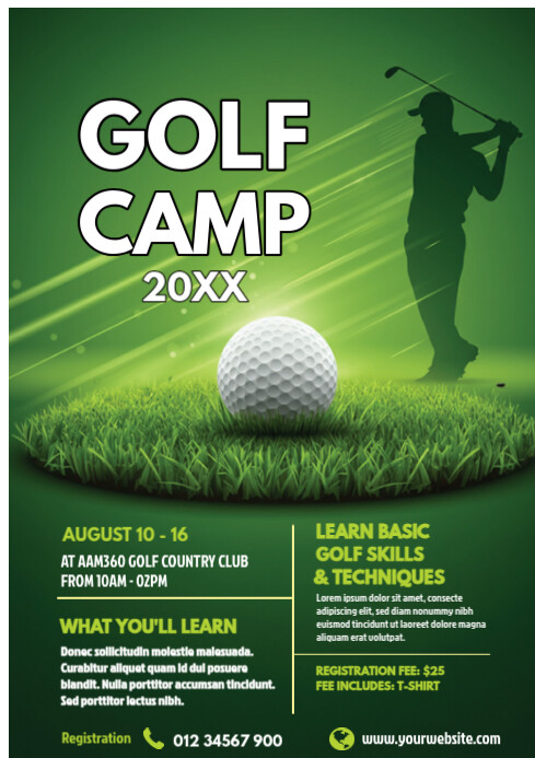 Copy of Joyful Golf Camp Ad A4 | PosterMyWall
