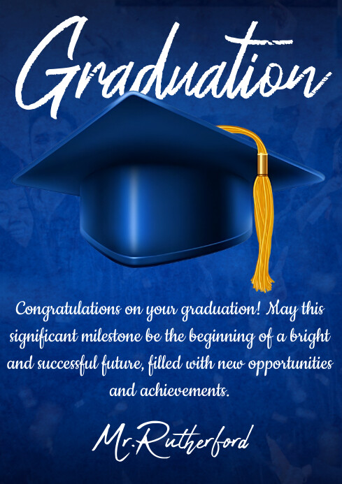 Plantilla de Joyful Graduation A4 | PosterMyWall