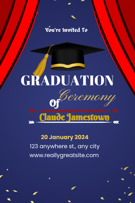 Joyful Graduation Ceremony Design/ poster Template | PosterMyWall