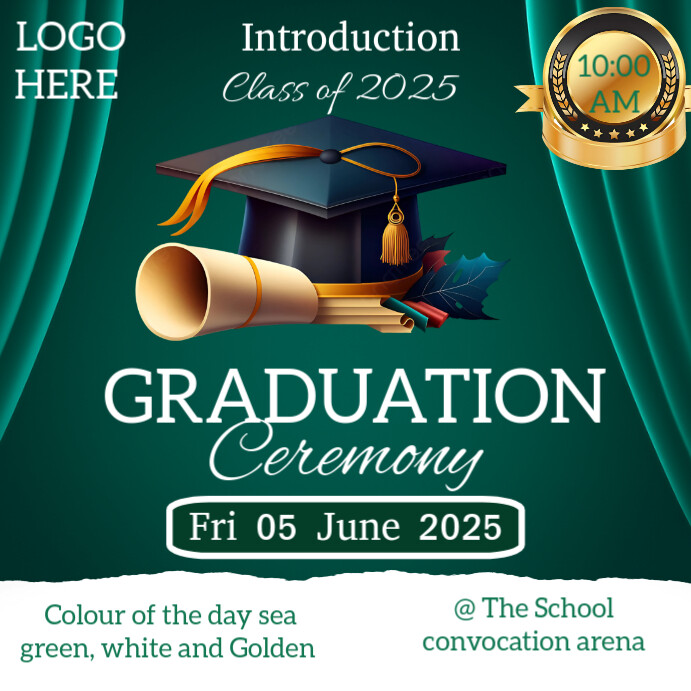 Copy of Joyful Graduation Ceremony Square (1:1) | PosterMyWall