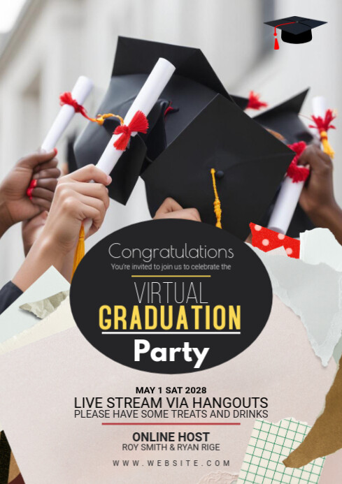 Copy of Joyful Graduation Party Flyer A3 | PosterMyWall