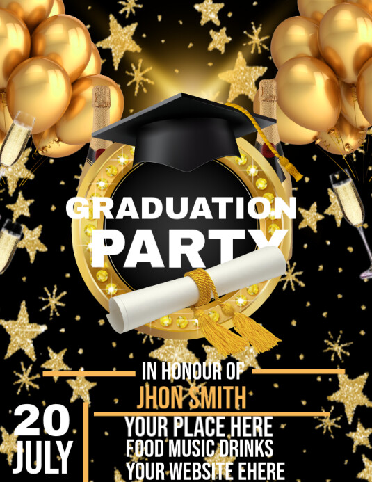 Copy of Joyful Graduation Party Poster Flyer (us Letter) | PosterMyWall