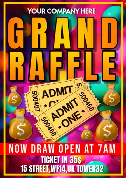 Joyful Grand Raffle A2 Template | PosterMyWall