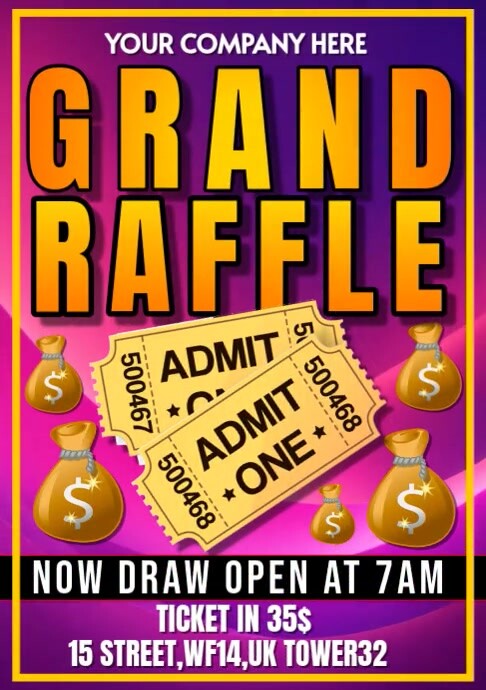 Plantilla de Joyful Grand Raffle A2 | PosterMyWall