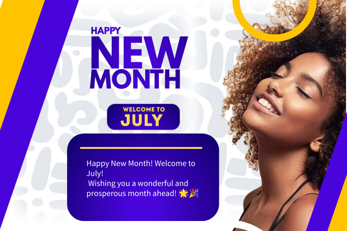 Plantilla de Joyful Graphics Design Happy New Month Wishes | PosterMyWall