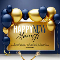 Joyful Graphics Design Happy New Month Wishes Template | PosterMyWall