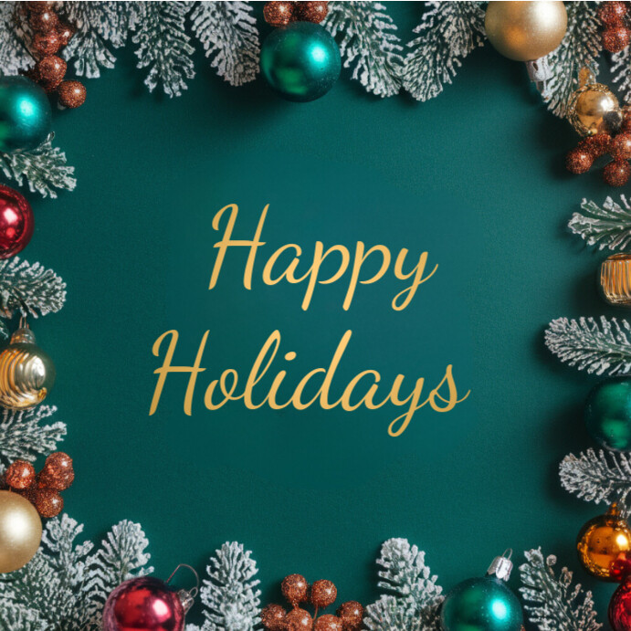 Joyful Green Christmas Ornament Decoration Happy Holidays Christmas And ...