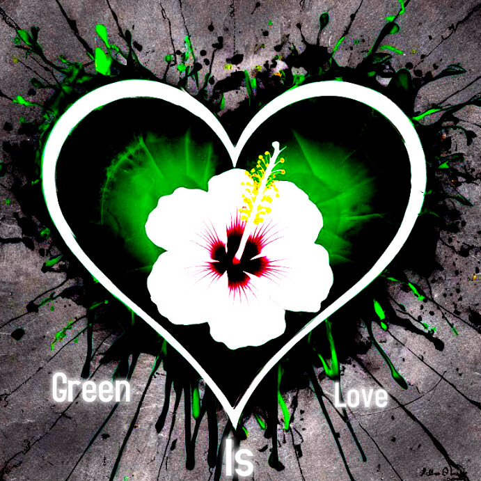 Joyful Green Heart Shape Instagram Post Template | PosterMyWall