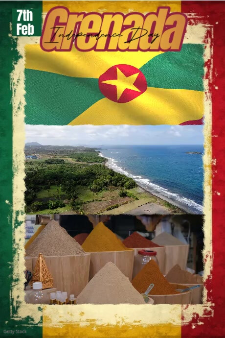 Copy of Joyful Grenada Independence Day Poster | PosterMyWall