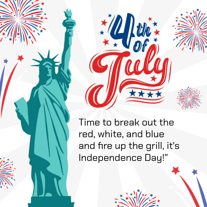 Joyful Happy 4th Of July Instagram Post Template | PosterMyWall