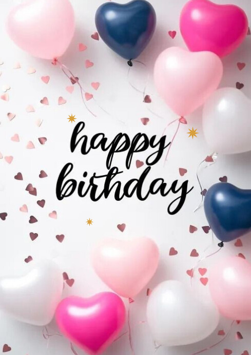 Joyful Happy Birthday A4 Template | PosterMyWall