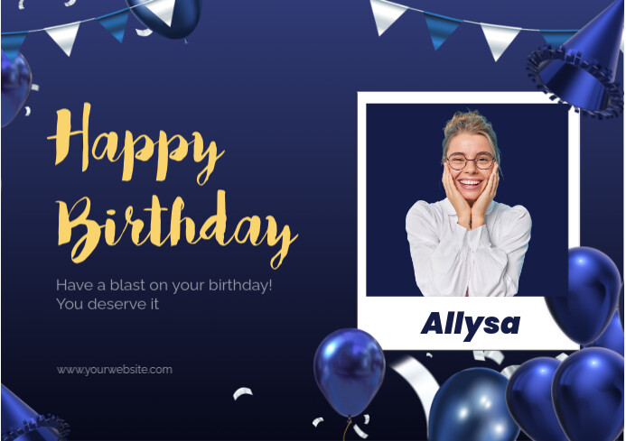 Joyful Happy Birthday A4 Template | PosterMyWall