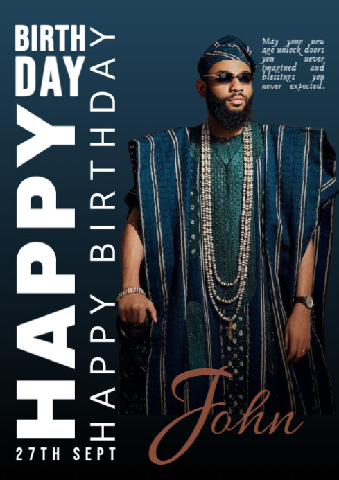 Joyful Happy Birthday A4 Template | PosterMyWall