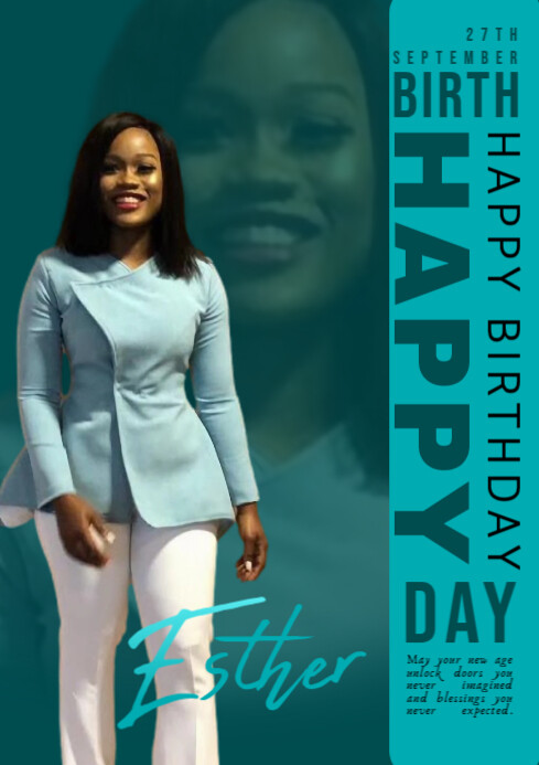 Joyful Happy Birthday A4 Template | PosterMyWall