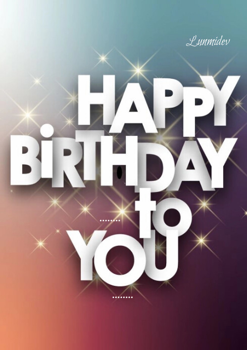 Modèle Joyful Happy Birthday A4 | PosterMyWall