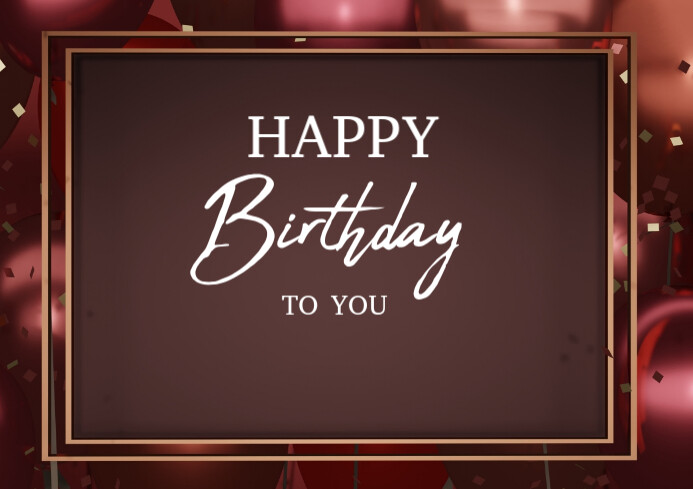 Joyful Happy Birthday Card A4 Template | PosterMyWall